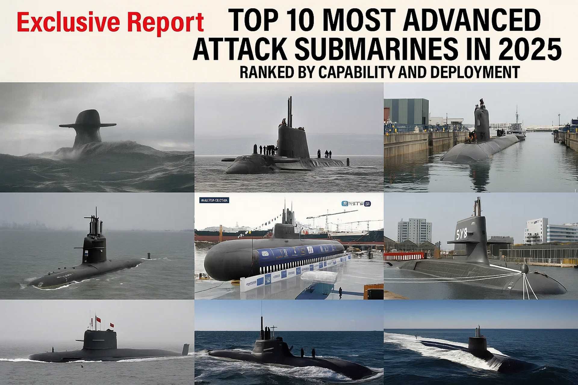 Exclusive Report: Top 10 Most Modern Attack Submarines in 2025 Ranked by Capability and ...